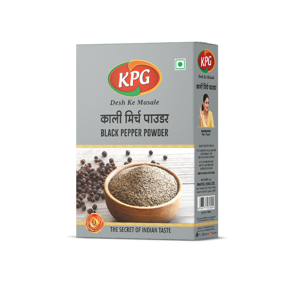 Kali Mirch (Black Pepper) Powder, 100g – KPGMasale